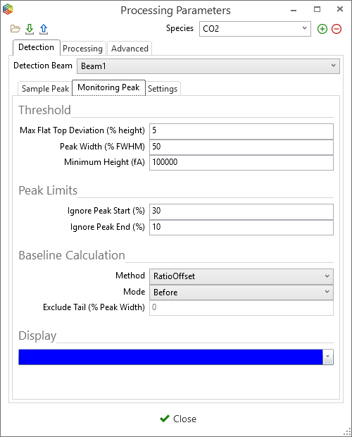 Data Processing Parameters
