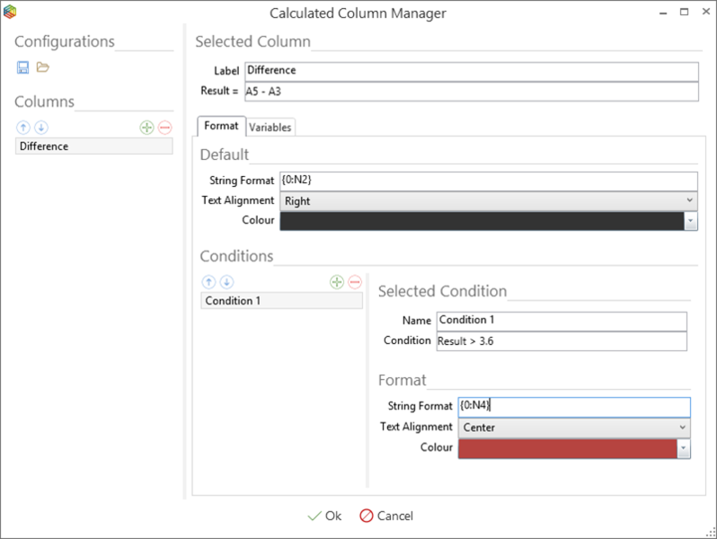 Conditional Formatting of Compound-to-Compound Reported Columns (Calculated Columns)